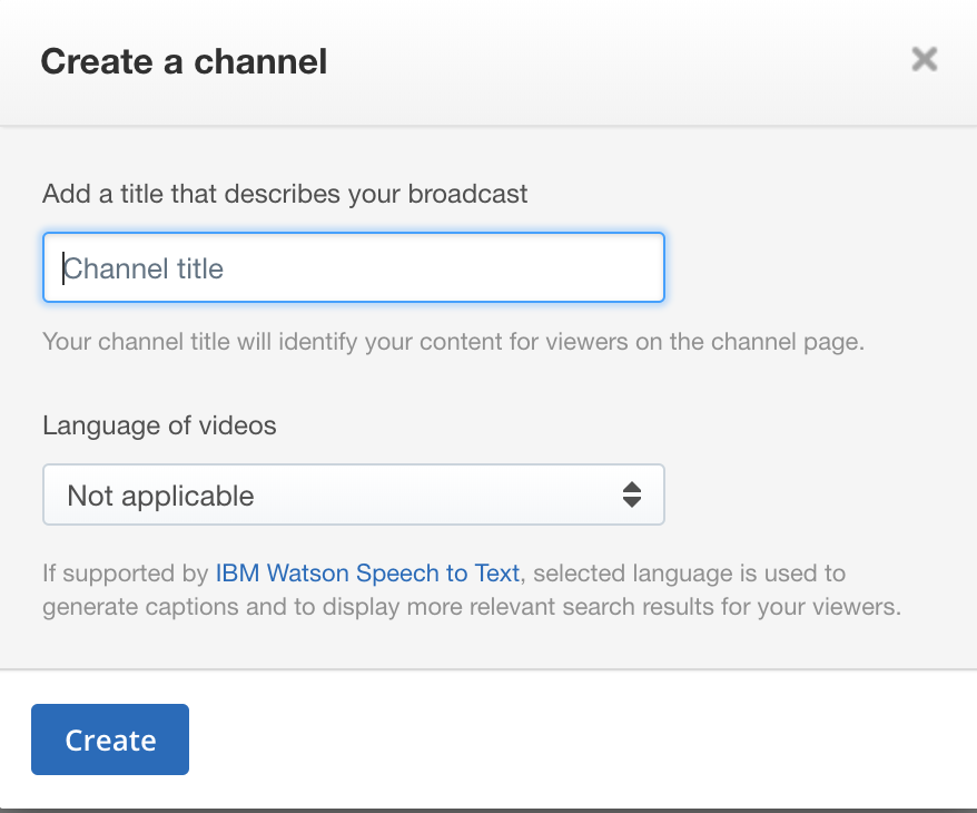 Setting up your channel page – IBM Watson Media